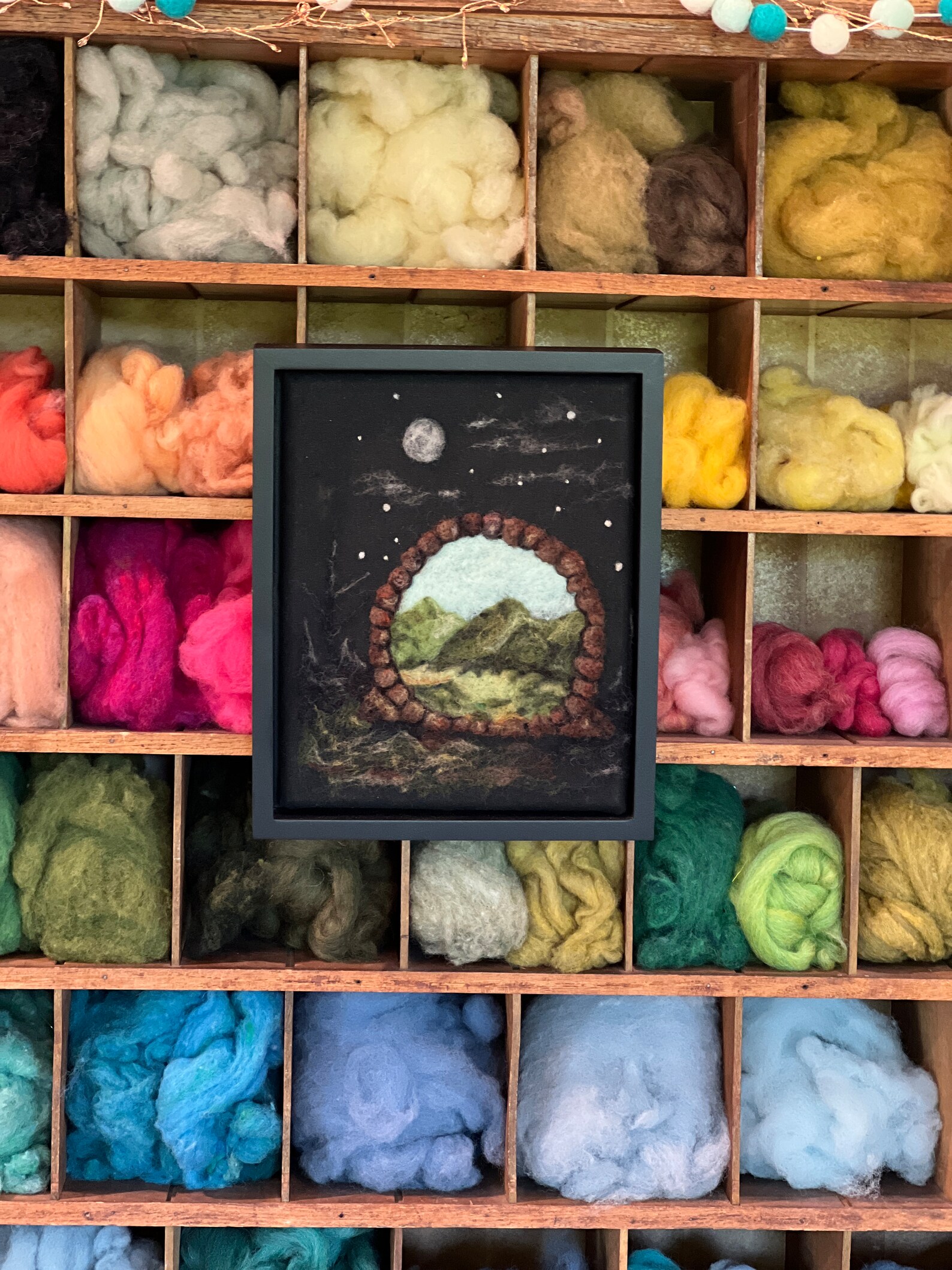 Midnights Gate, Dark Art, Gothic, Needle Felt Art, Fiber Art, Fiber ...