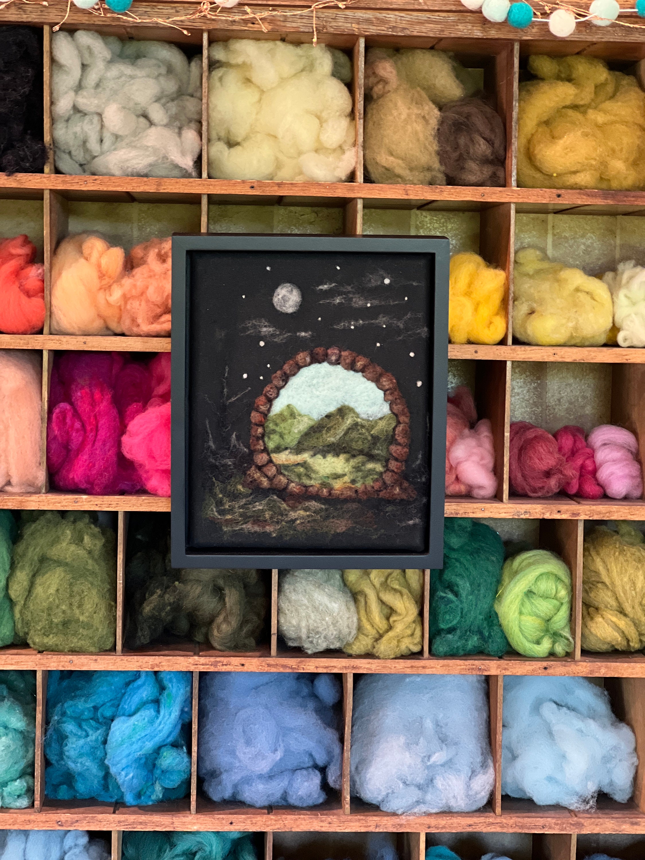 Midnights Gate, Dark Art, Gothic, Needle Felt Art, Fiber Art, Fiber ...