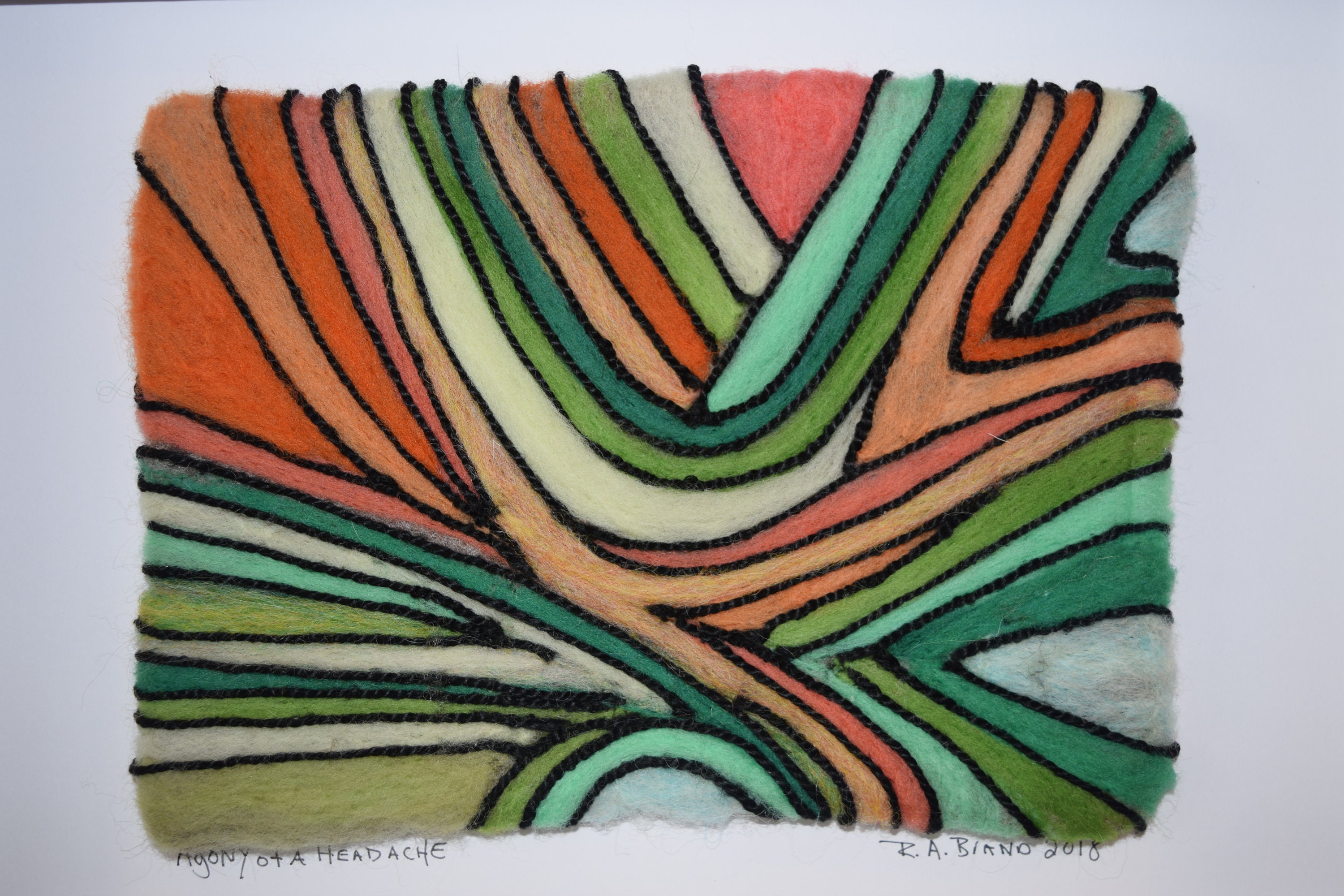 Modern Fiber Art, Felted Picture, Fiber Art Painting, Painting With ...