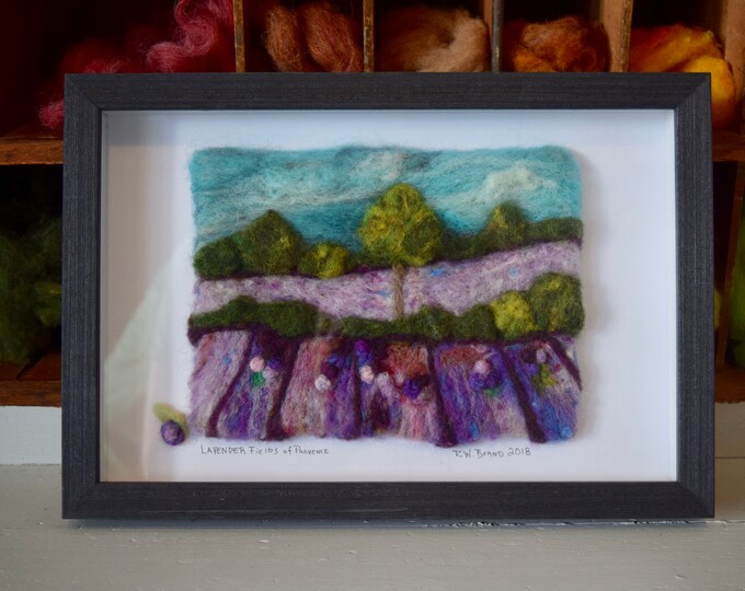Landscapes, Lavender Fields, Wool Painting, Felted Art - Etsy