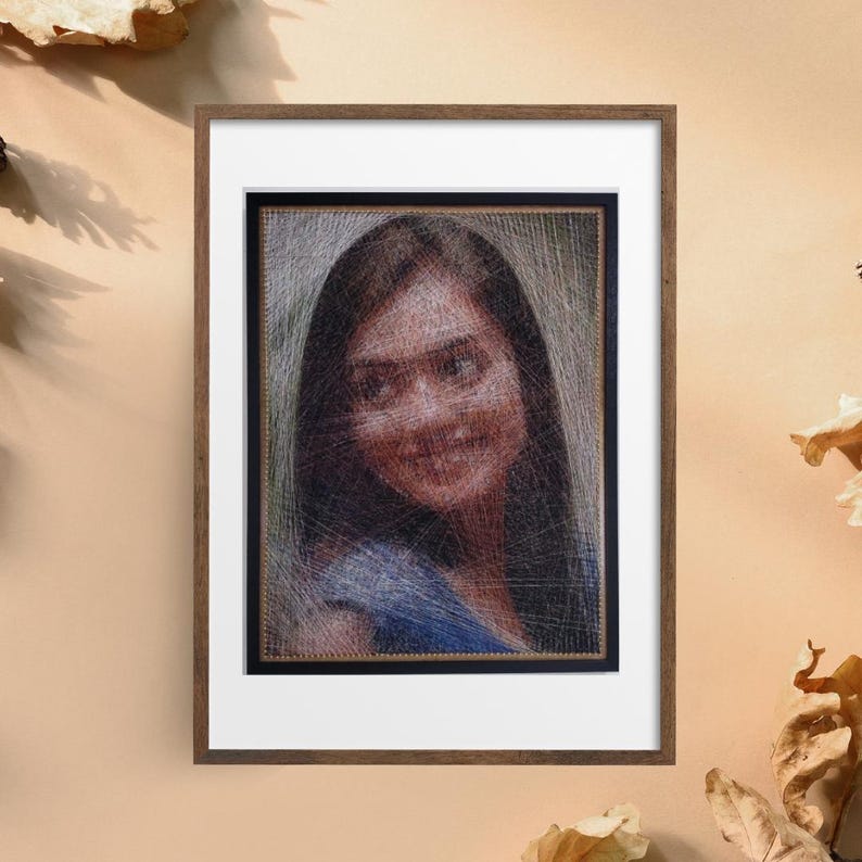 Custom String Art Portrait – Handmade Thread Painting, Personalized ...