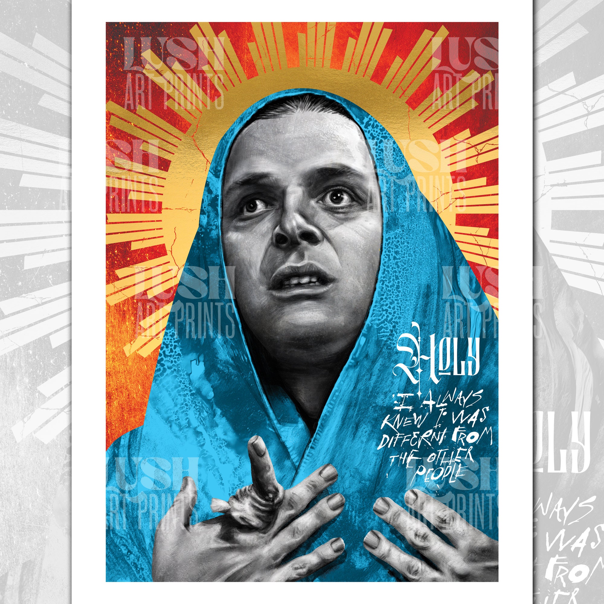 Rik Mayall Bottom 'holy' Gold Foil Signed Limited - Etsy UK