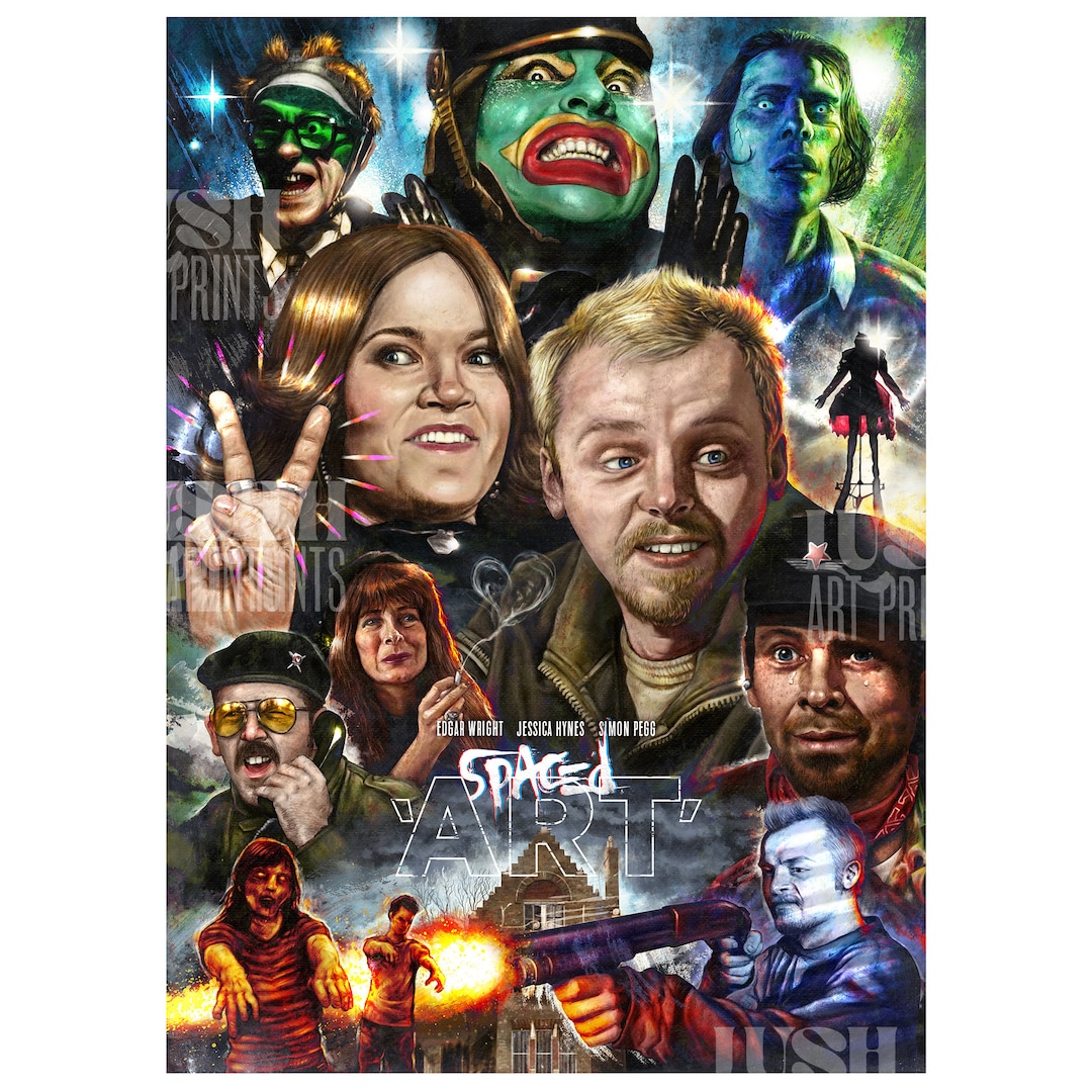 Spaced art' Signed Limited Edition A3 Vintage Poster. Retro Wall Art ...