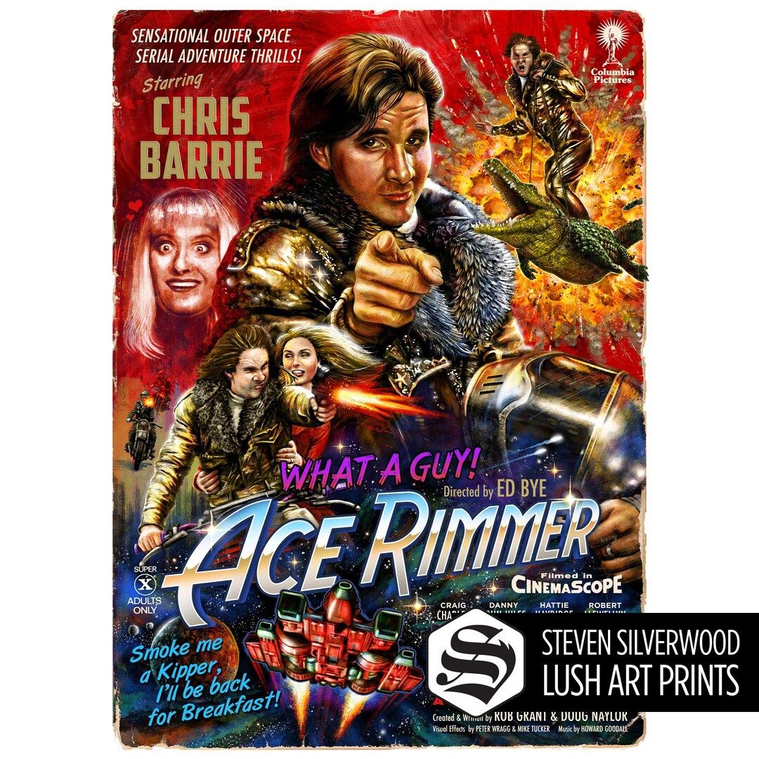 Red Dwarf 'ace Rimmer' Signed Limited Edition A3 Vintage Poster. Retro ...