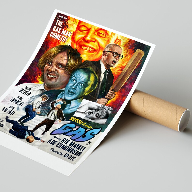 Bottom 'gas' Movie Poster Signed Limited Edition Retro Wall Art, Rik ...