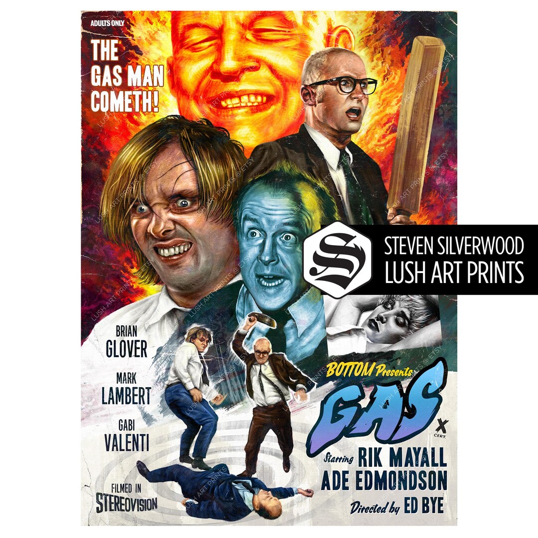 Bottom 'gas' Movie Poster Signed Limited Edition Retro Wall Art, Rik ...