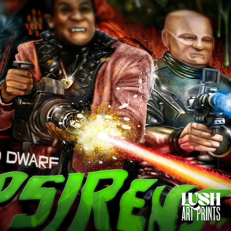 Red Dwarf 'psirens' Signed Limited Edition A3 Vintage Poster. Retro Wall Art. Original Movie ...