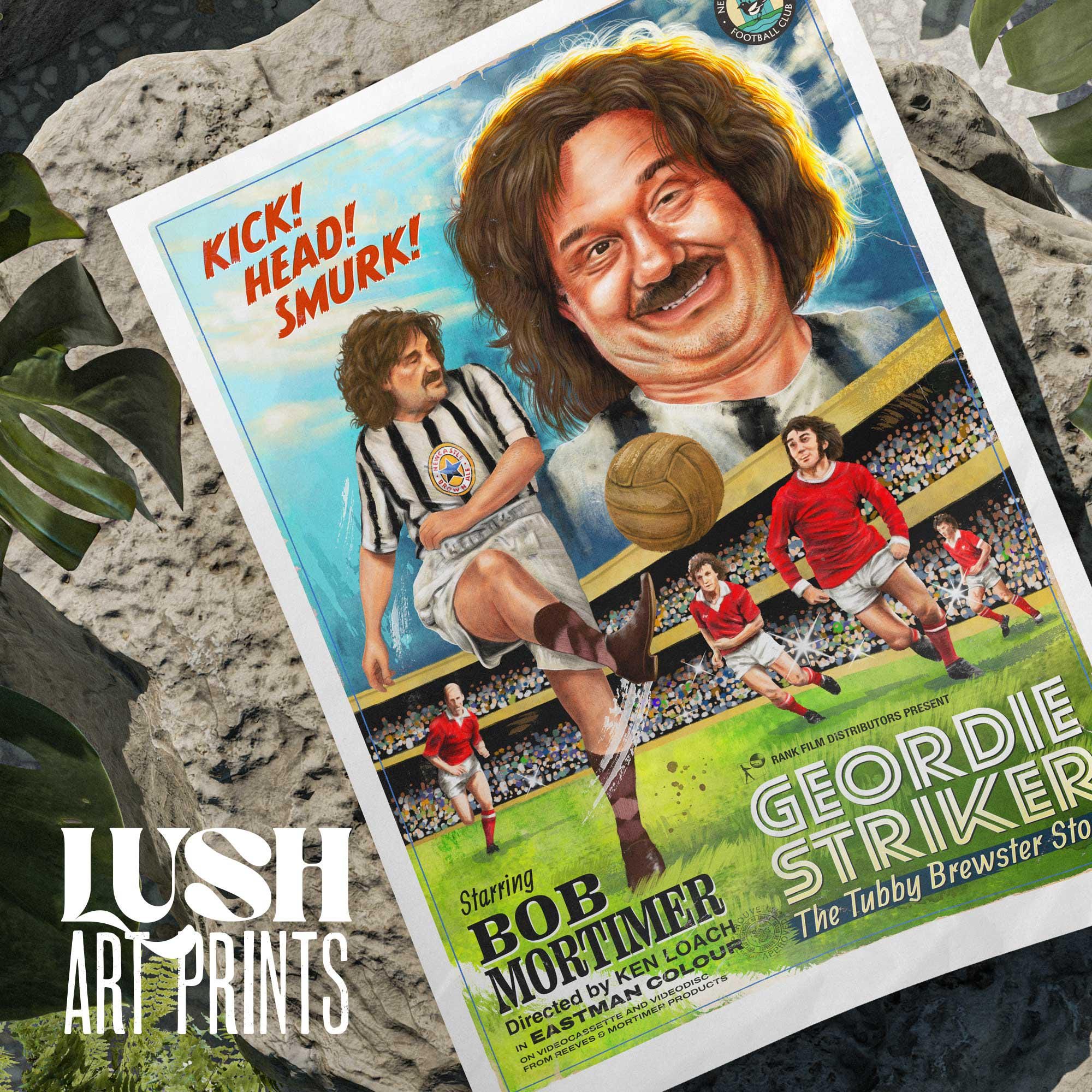 Bob Mortimer 'tubby Brewster' Art Print: Signed Newcastle United ...