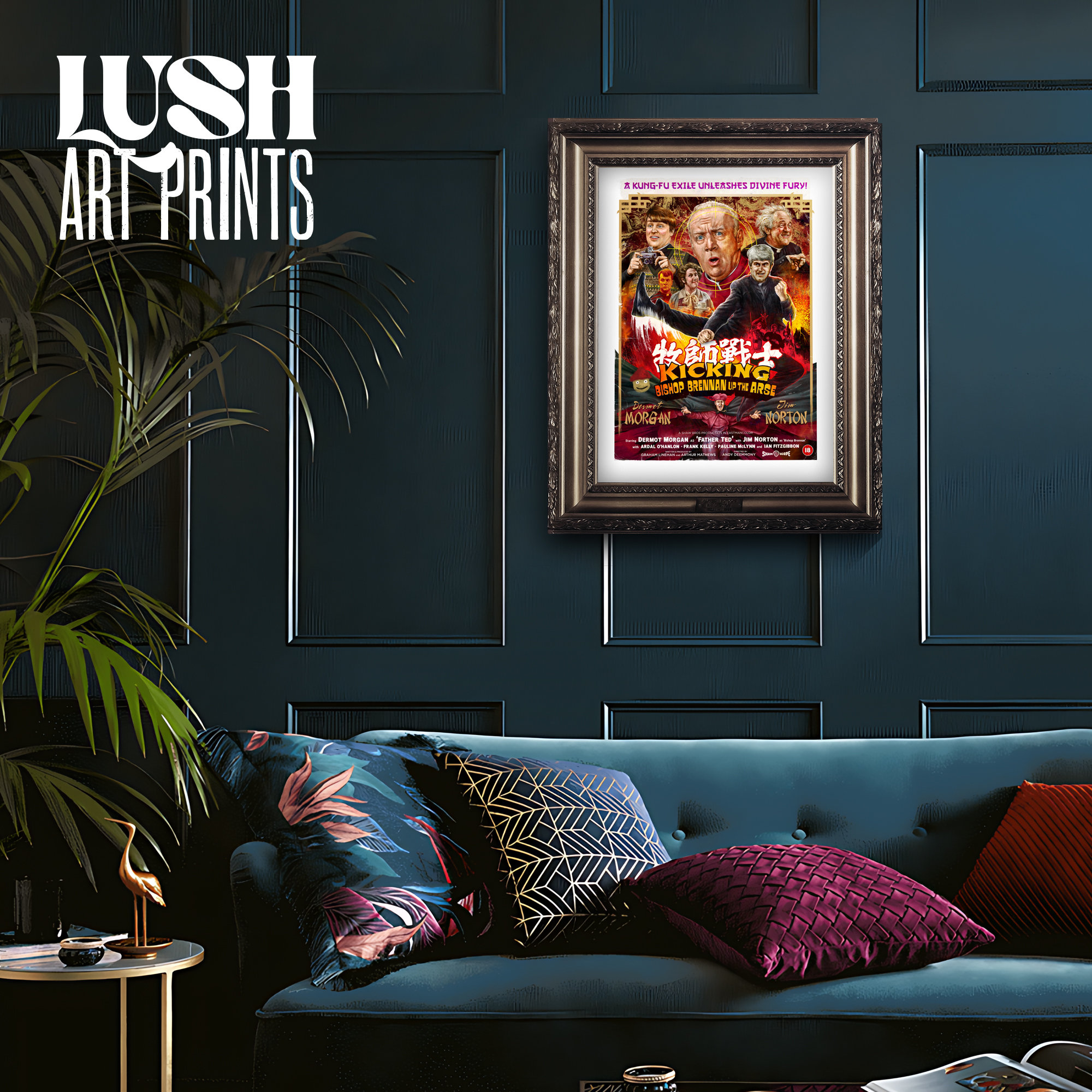 Father Ted 'kicking Bishop Brennan' Signed Film Poster Art Print ...