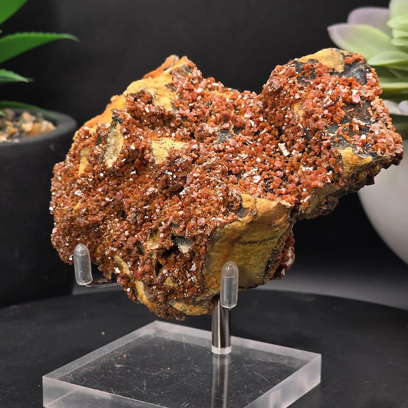 Large 4.3" Vanadinite Crystal Specimen in Matrix – Moroccan Crystal ...