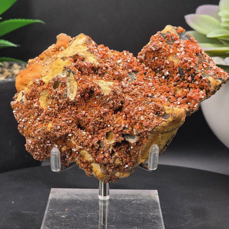 Large 4.3" Vanadinite Crystal Specimen in Matrix – Moroccan Crystal ...