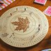 Cottage Cribbage Board Maple Leaf Design With Cribbage Pegs, Round ...