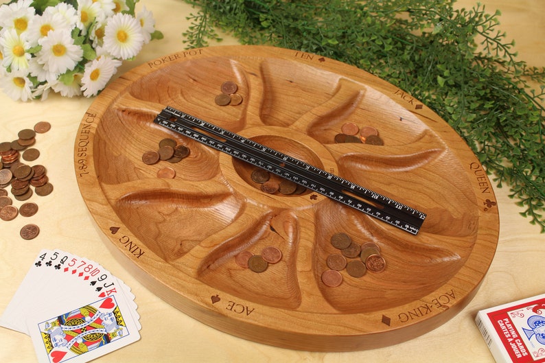 Solid Cherry RUMMOLI, Luxury Game Board, Approx. 18"l X 14"w X 1-1/4"h ...