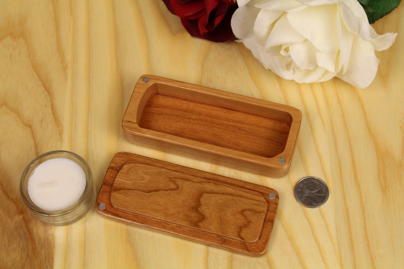 Cute Mushroom Stash Box in Solid Cherry Wood, Great Travel Pill Box or ...