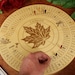 Cottage Cribbage Board Maple Leaf Design With Cribbage Pegs, Round ...