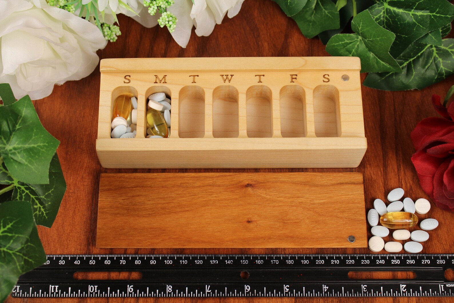 Tree of Life Vitamin Box 7 Day Pill Box Wooden Pill Box With - Etsy Canada