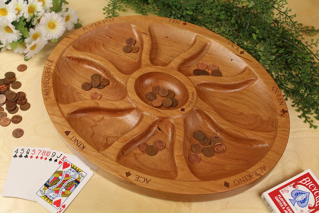 Solid Cherry RUMMOLI, Luxury Game Board, Approx. 18"l X 14"w X 1-1/4"h ...