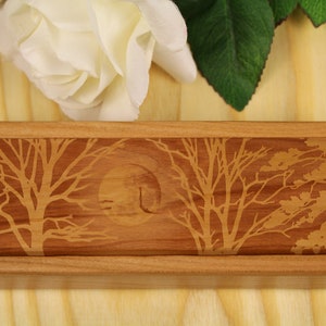 Forest with Moon 7 Day Pill Box Wooden Pill Box Lacquer & | Etsy