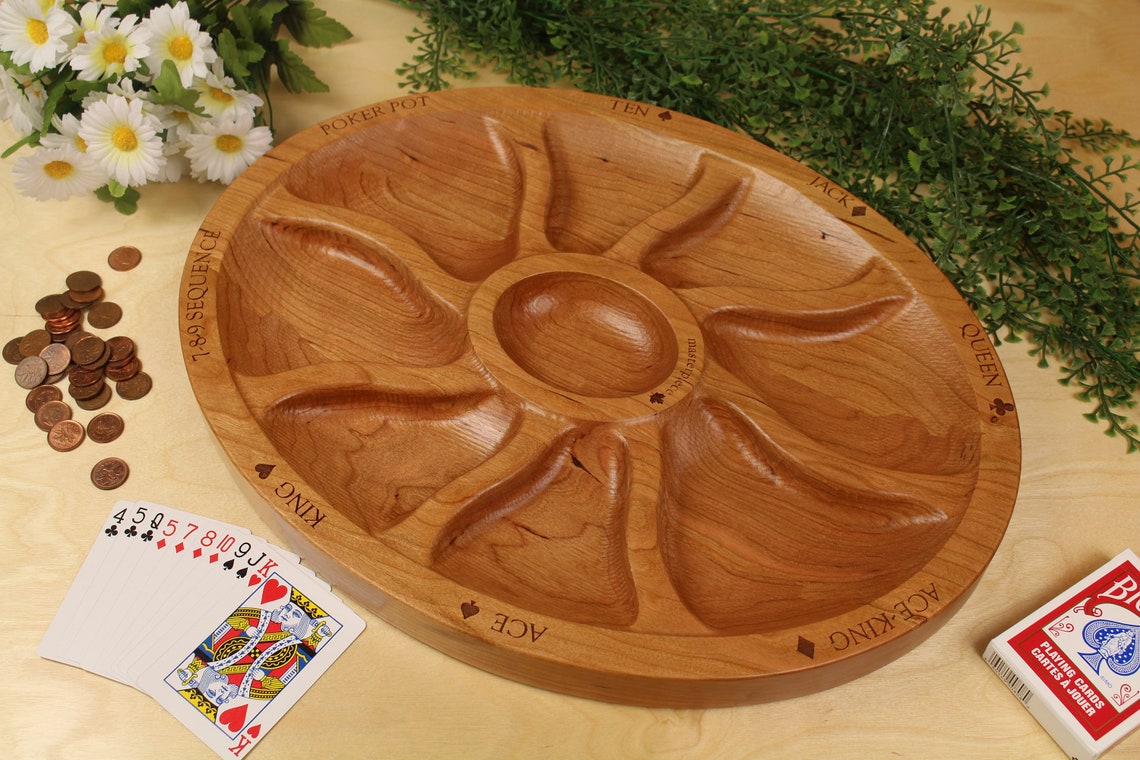 Solid Cherry RUMMOLI, Luxury Game Board, Approx. 18"l X 14"w X 1-1/4"h ...