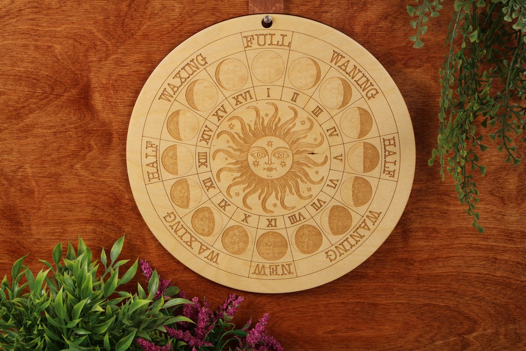 Moon Phase Wall Décor Wooden Wall Art Home Décor With Celestial Lunar ...