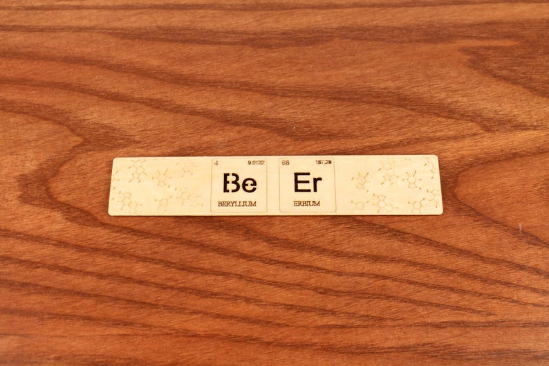 Beer Periodic Table of Elements Wooden Bookmark Science Art | Etsy