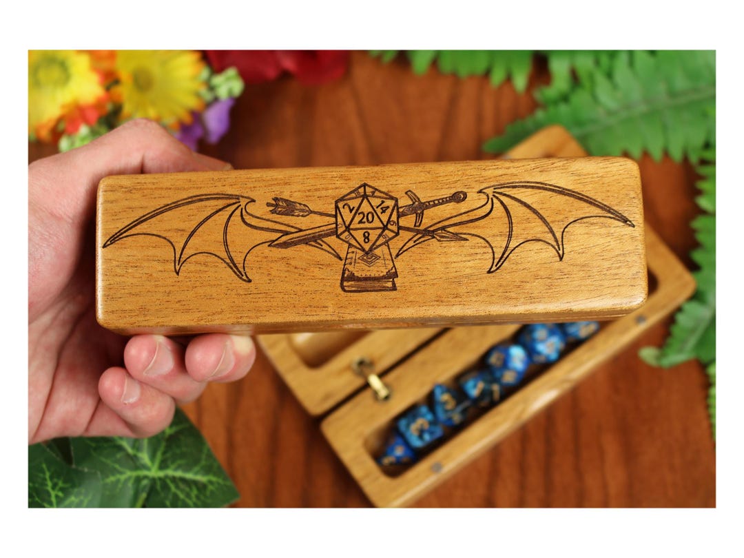 Dragon Wings Dnd Dice Box Dungeons and Dragons Customizable Table Top ...