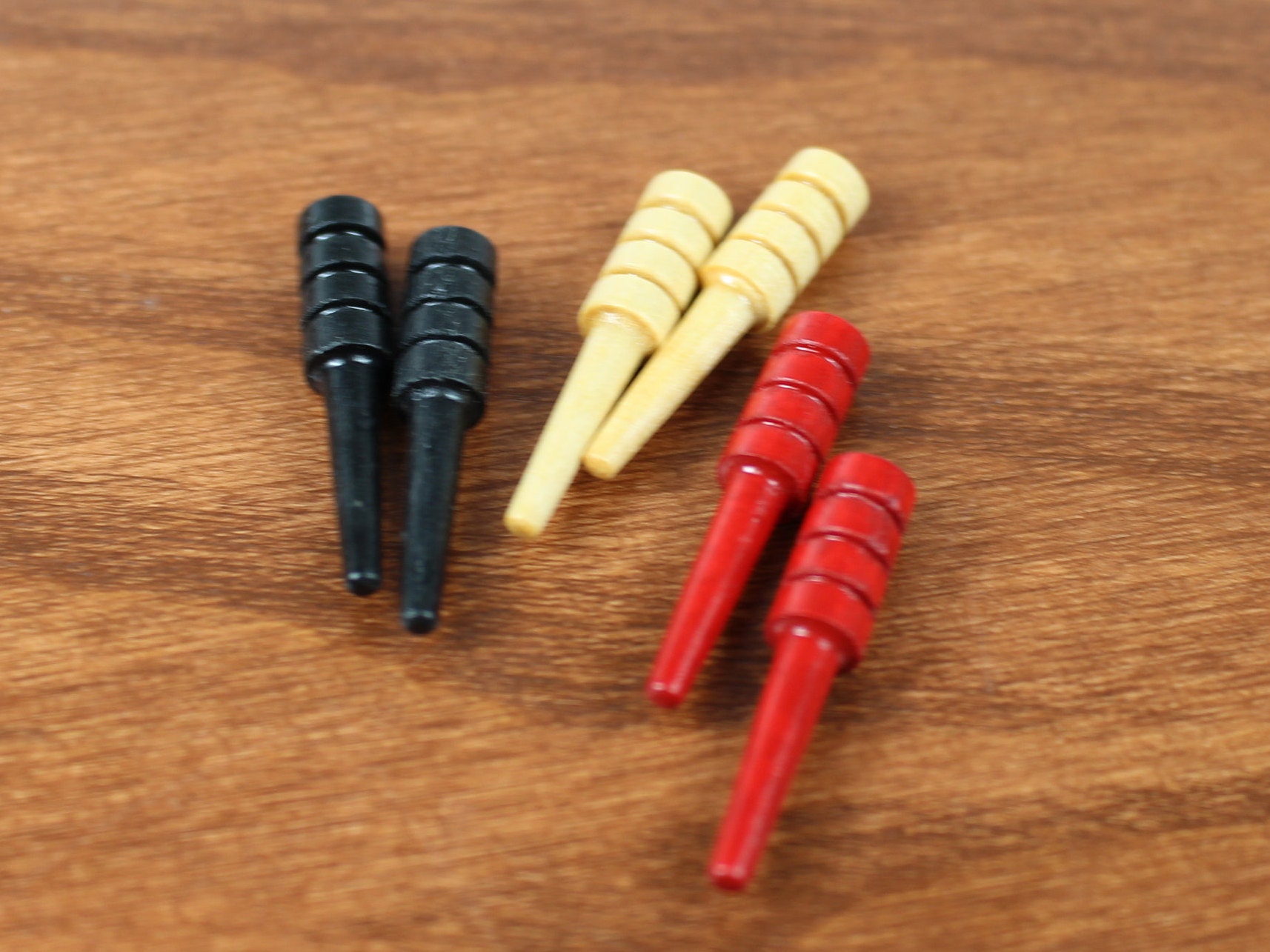 Wooden Cribbage Pegs Replacements, Standard Pegs, Red, Black, Natural ...