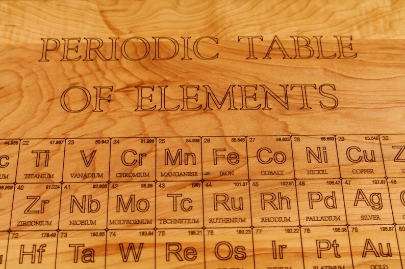 Periodic Table of Elements Cutting Board Laser Engraved | Etsy