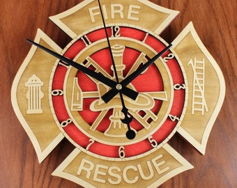 Firefighter Clock | Etsy