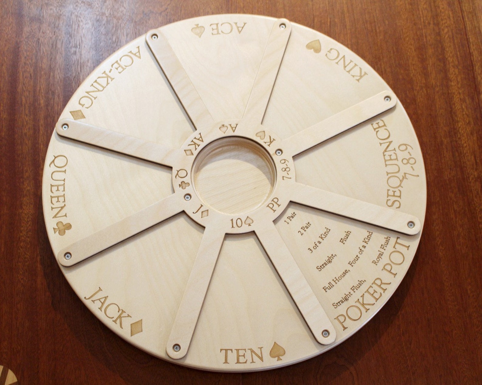 RUMMOLI, Luxury Game Board, Lazy Susan/turntable, Approx. 18" Diameter ...
