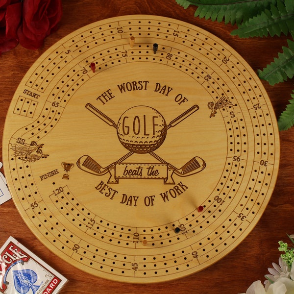 Golf Cribbage Board - Etsy