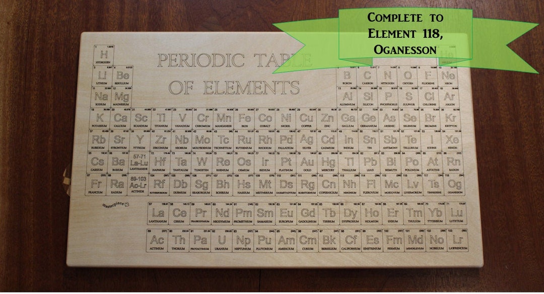 The Periodic Table, Wooden, Science Decor, Chemistry Gift, Science Wall ...