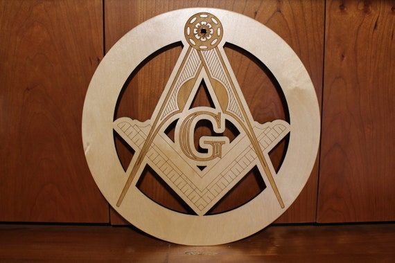 Masonic Wooden Wall Art Free Mason Wall Art Wood Plaque | Etsy
