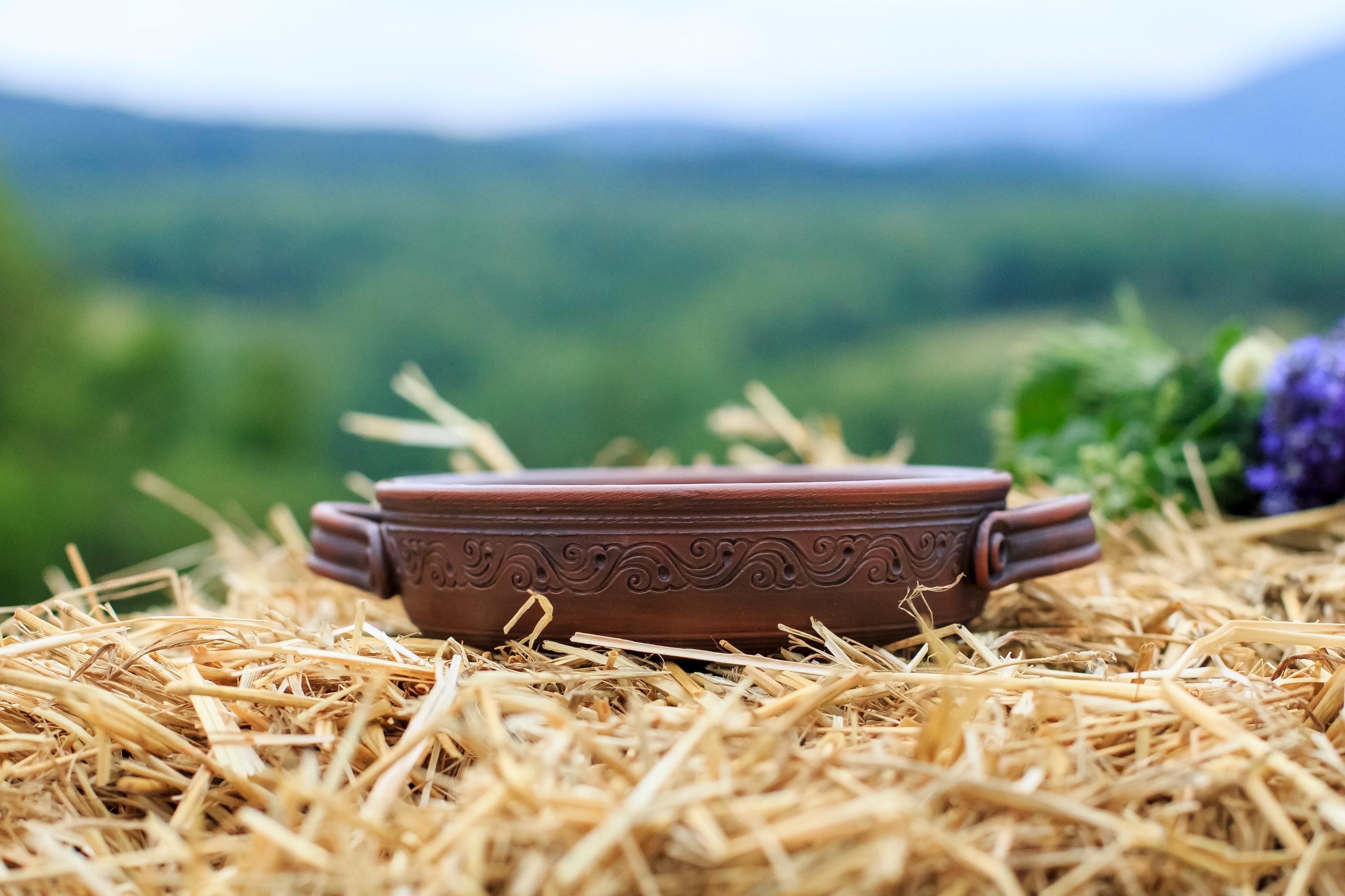 Handmade Terracotta Baking Dish – Rustic Ukrainian Oven Plate - Etsy