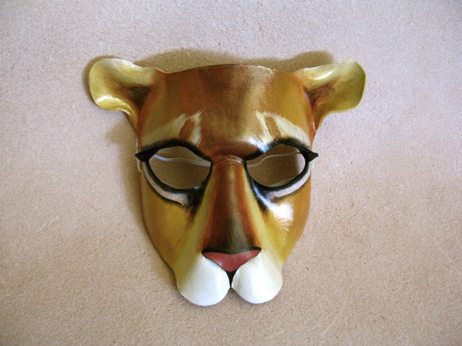 Lion Leather Mask Lion King Lioness Aslan Halloween | Etsy