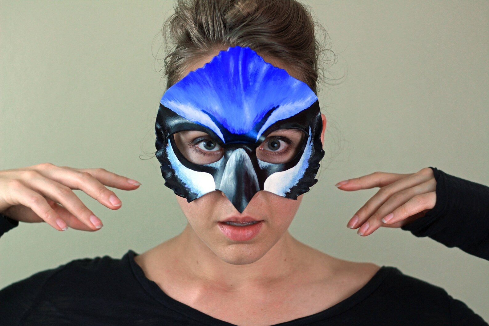 Blue Jay Leather Mask Bird Mask Halloween Mask | Etsy