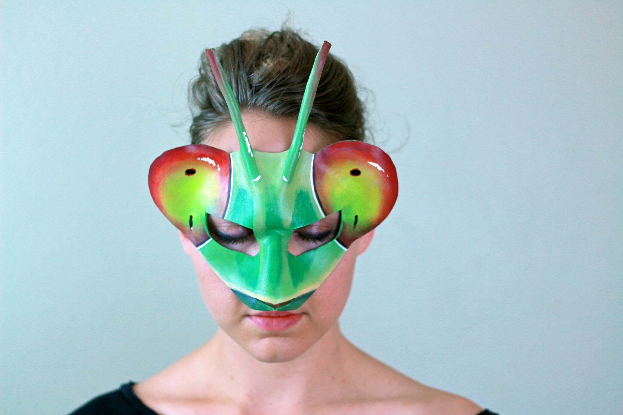 Praying Mantis Mask Insect Mask Leather Mask Animal Mask | Etsy