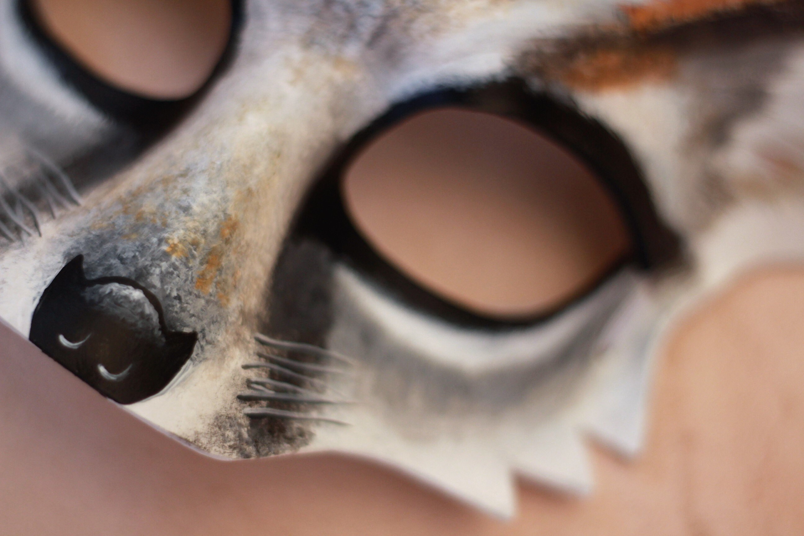 Grey Fox Leather Mask Halloween Mask Fox Costume Arctic | Etsy