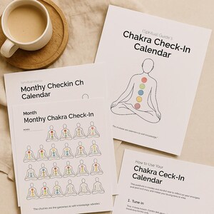 Chakra Check-in Calendar – Printable Energy Tracker + Affirmation ...