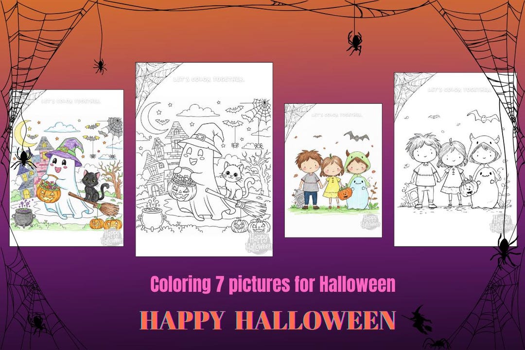 Printable Halloween Activity Kit: Cute Monsters & Pumpkin Coloring ...