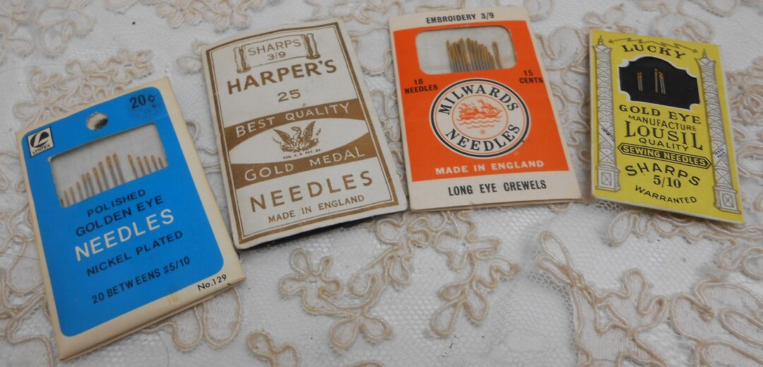 Vintage Four (4) Different Sewing Needle Packs - Etsy