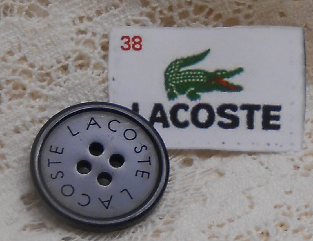 Designer LACOSTE Black Logo Replacement Button 1 8 - Etsy