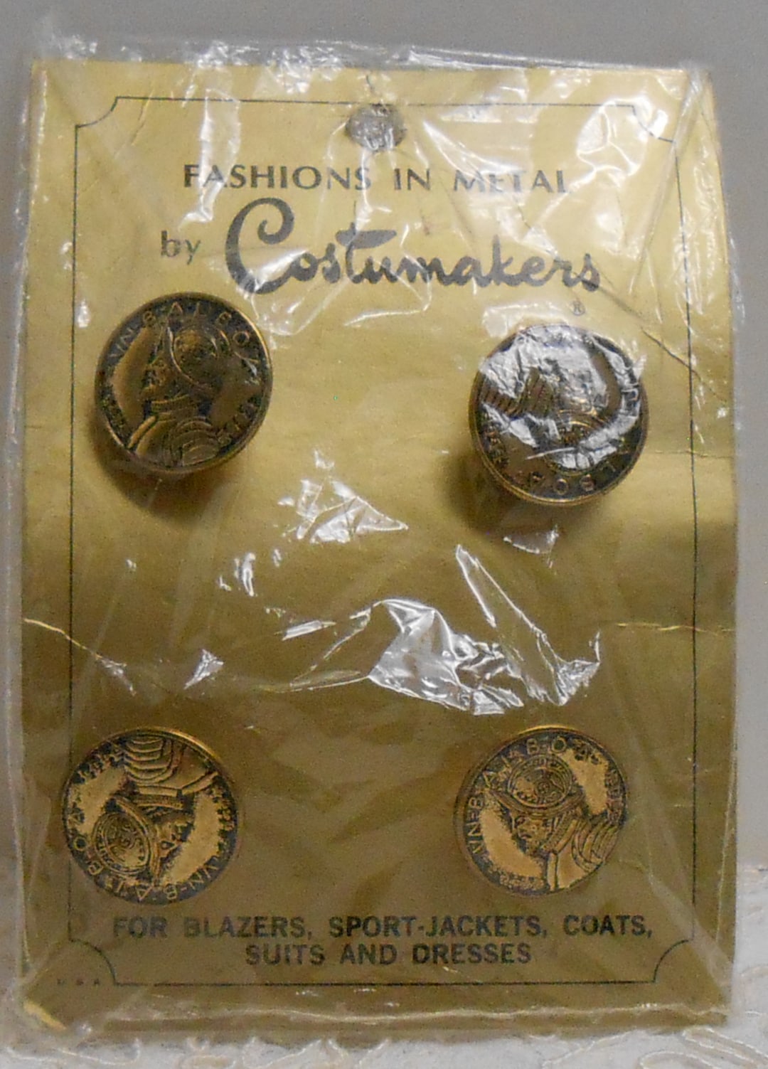 Costumakers Buttons on Original Card From Woolco Still in Original ...