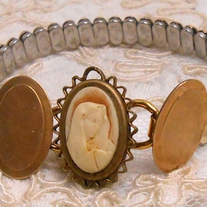 Watch-band Bracelet With Religious Cameo OOAK, Repurposed, Recycled - Etsy