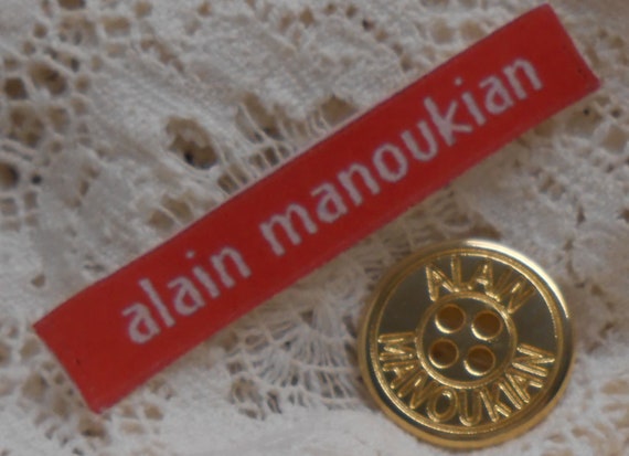 French Designer ALAIN MANOUKIAN Logo Replacement Button 3/4 | Etsy