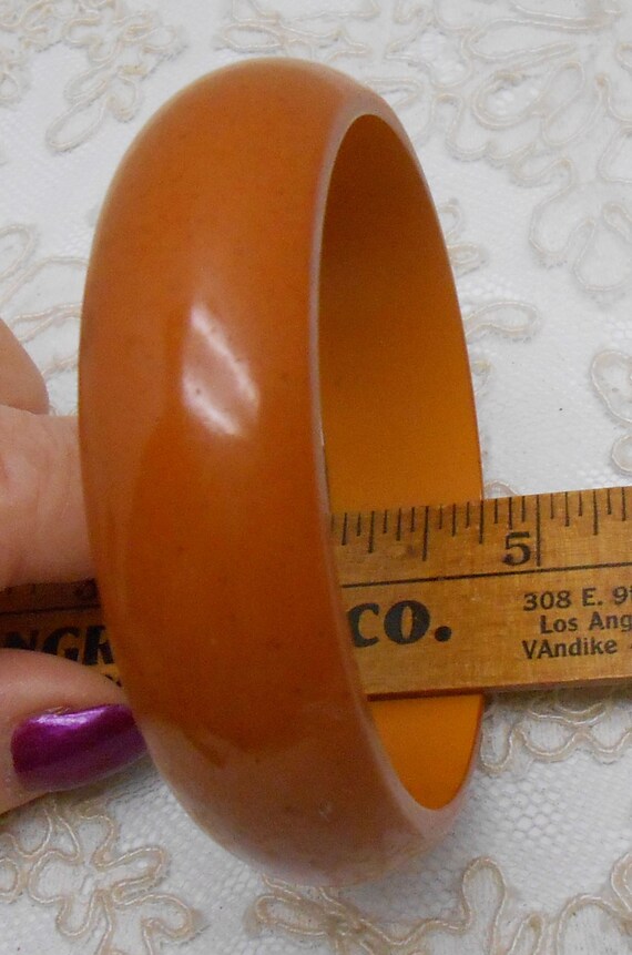 Vintage Dark Rich Butterscotch Bakelite Bangle Bracel… - Gem