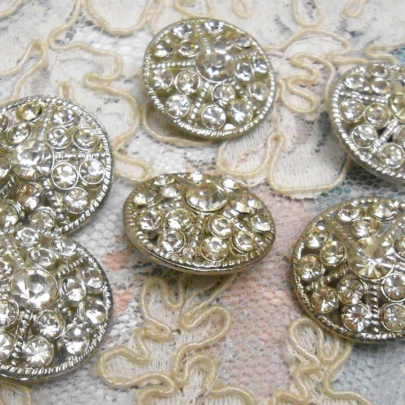 Rhinestone Buttons - Etsy