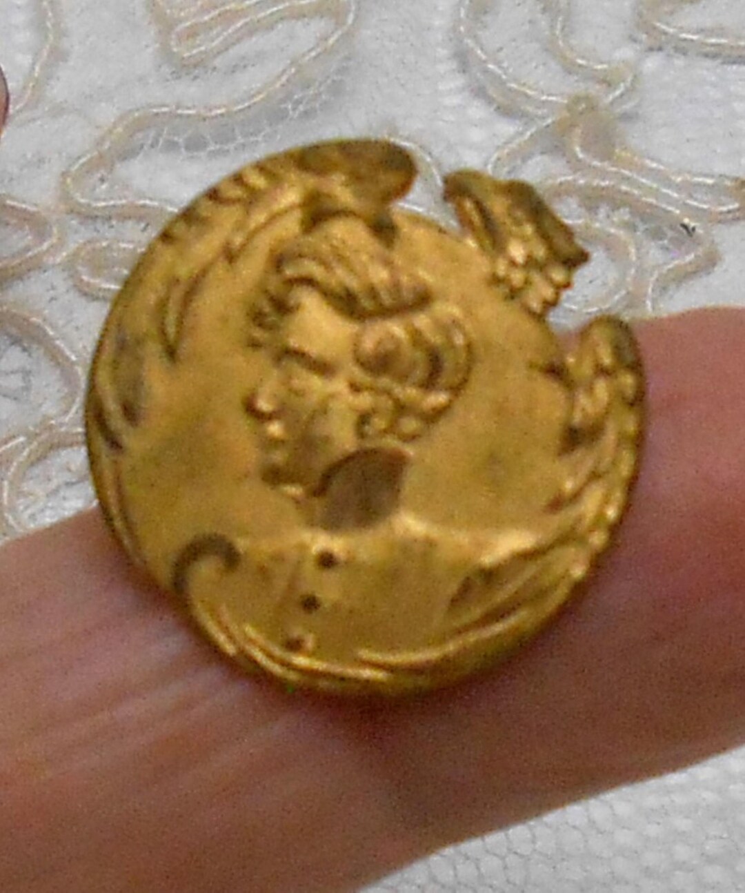 Sarah Barnhardt Brass Button With Loop Shank - 3/4" (A-45) - Etsy