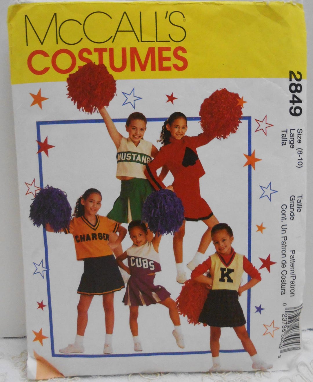 Mccall's Girls' Cheerleading Outfits Pattern No. 2489 - Large, 8-10 ...