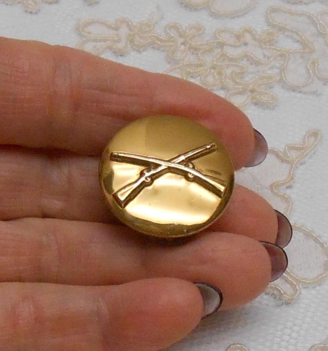 Vintage Enfantry "crossed Riffles" Pin - Etsy